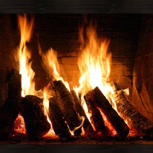 Fireplace Wall Sticker, Wall Mural, Wall Covering, Wall Decal, Wall Art ...