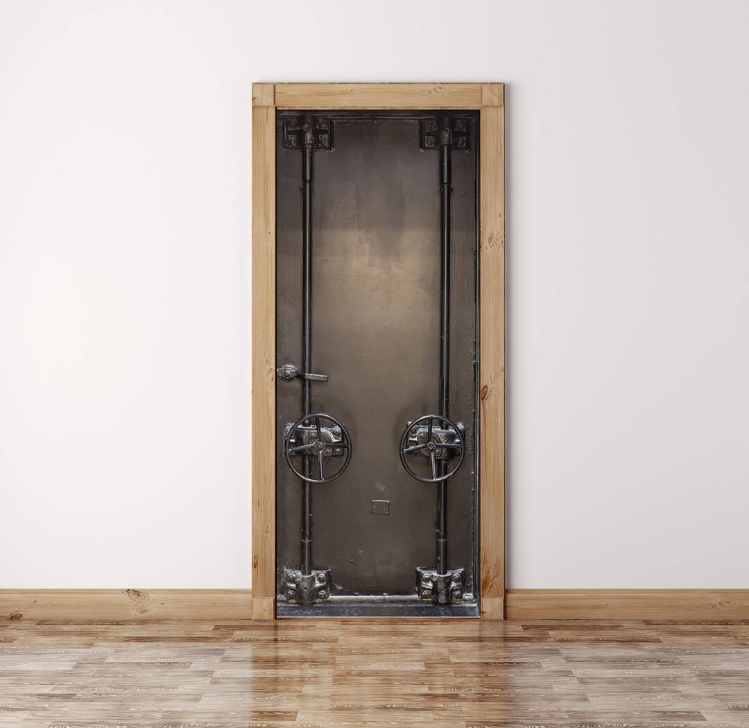 Vintage Metal Door Sticker, Self Adhesive Vinyl, Peel and Stick, Self ...