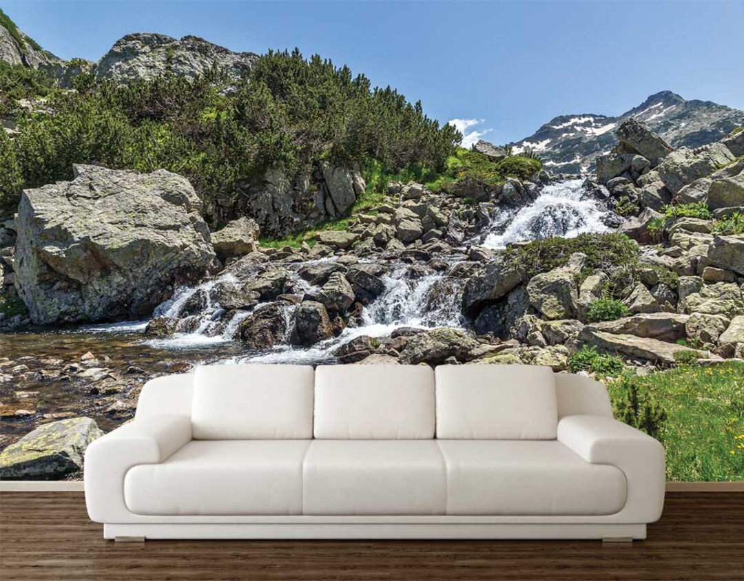 WATERFALL WALL ART, Waterfall Wall Decal, Relaxing Gifts, Peel and ...