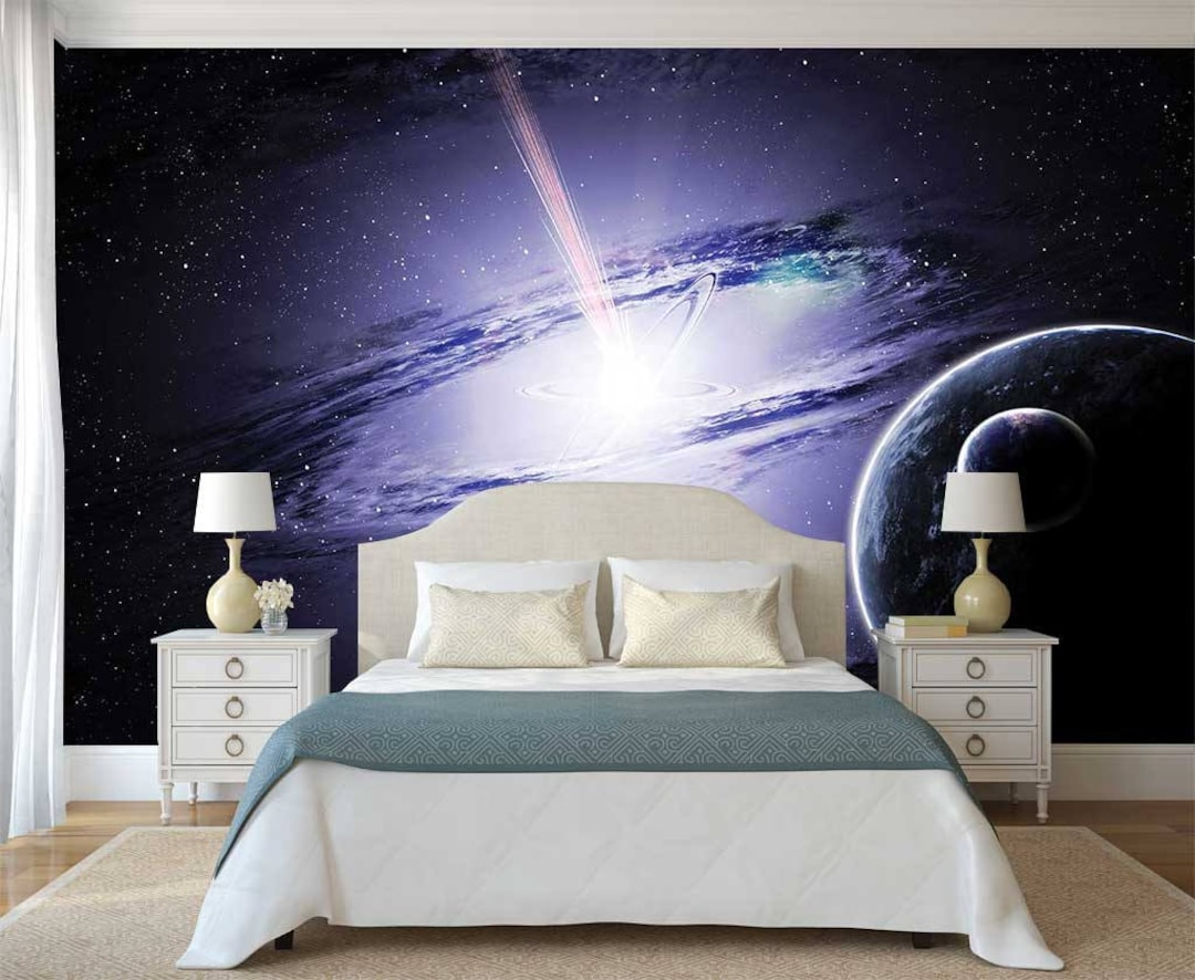 Cosmos Wall Decoration, PURPLE SPACE CEILING Décor, Self-adhesive ...