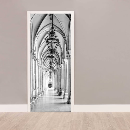 Rustic Wooden Door Sticker Self Adhesive Vinyl Peel and - Etsy