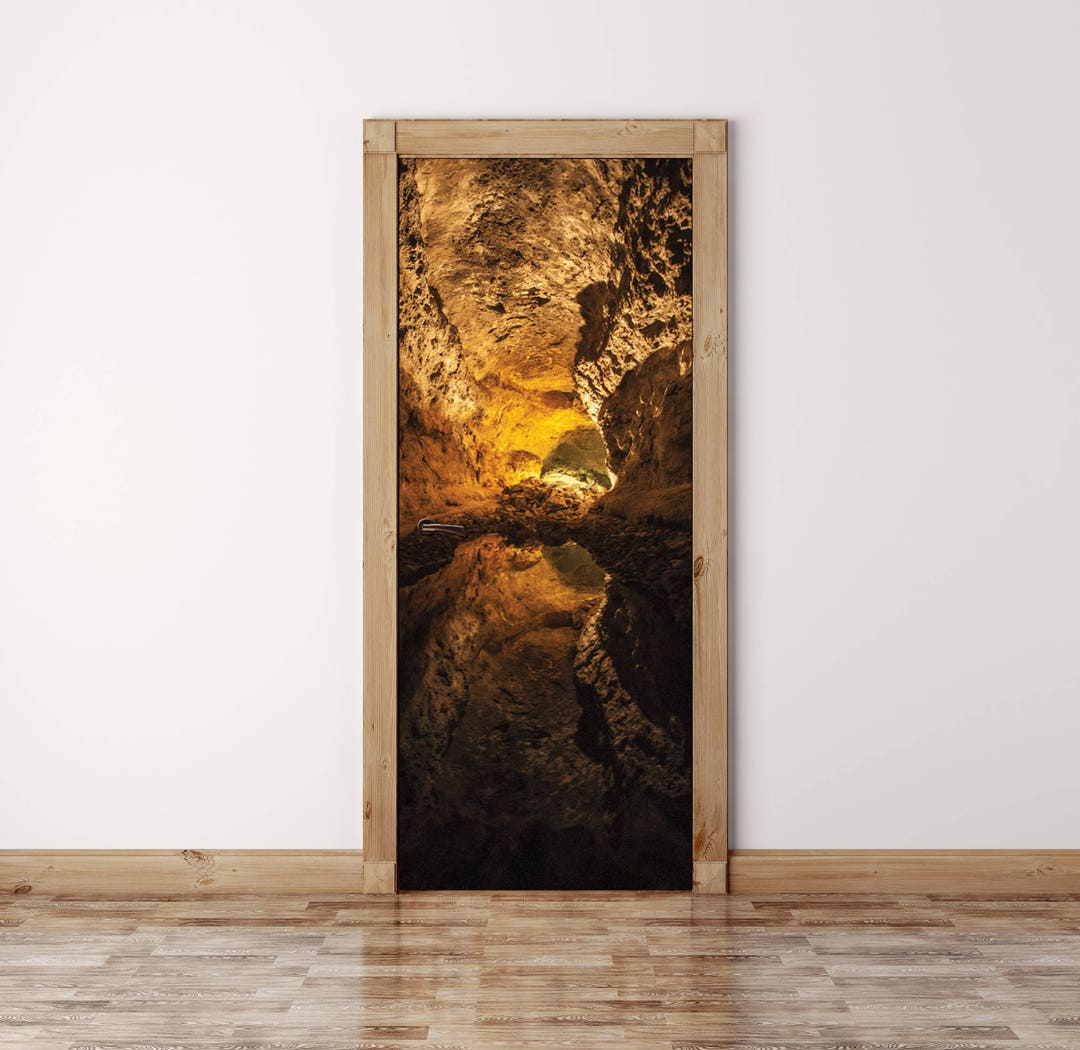 Cave Door Sticker, Peel and Stick, Door Decal, Self Adhesive Door Decal ...