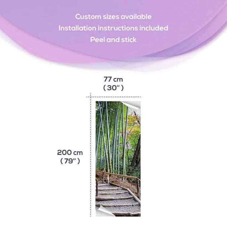 Bamboo Door Sticker Self Adhesive Vinyl Peel And Stick Self | Etsy