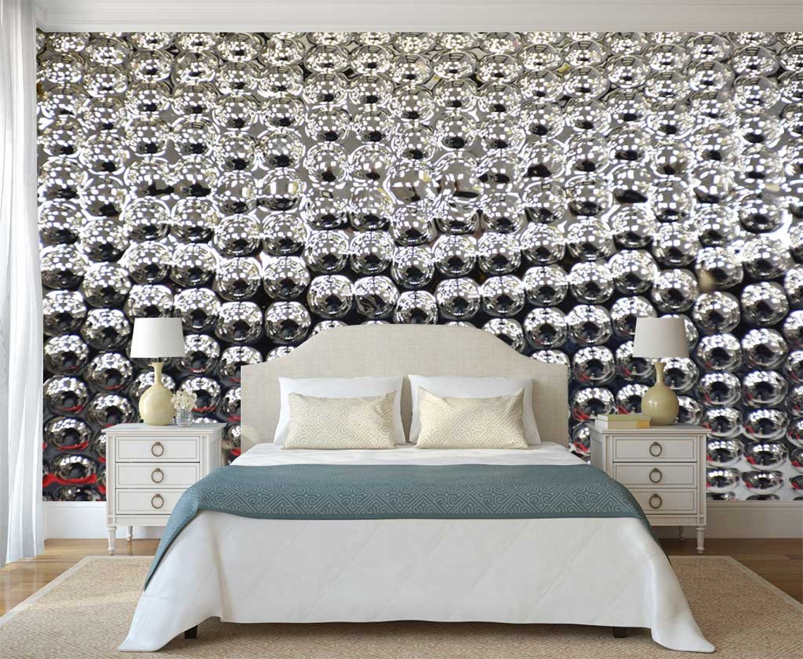 Abstract Wall Covering Metal Wall Covering Vinyl Peel and - Etsy