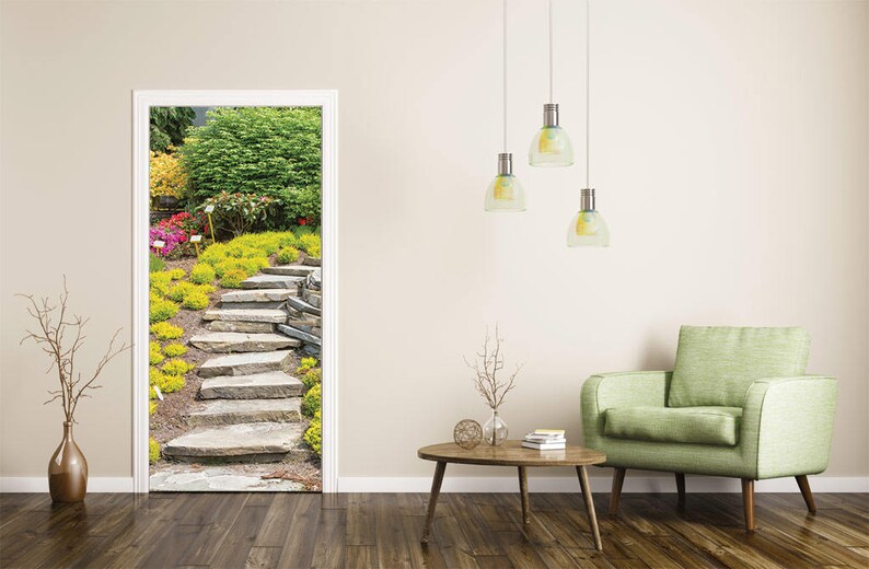 Garden Door Mural Door Decal Self Adhesive Door Decal Door - Etsy