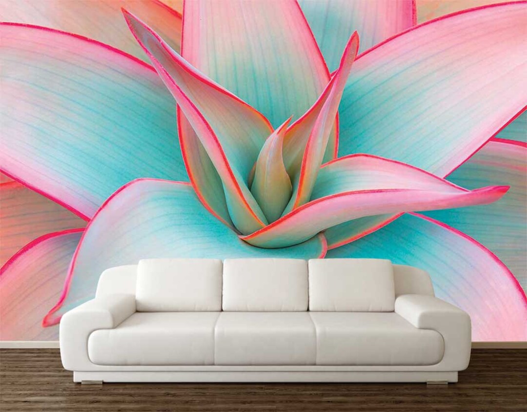 AGAVE WALL ART, Agave Plant, Agave Blue, Agave Utahensis, Peel and ...