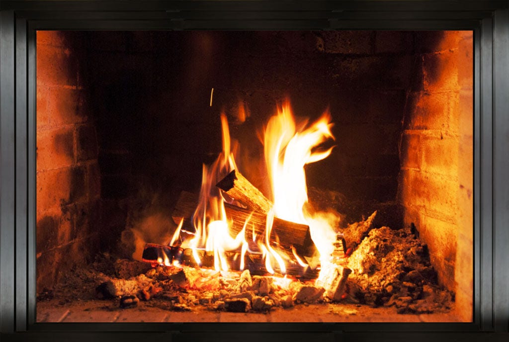 Fireplace Wall Decal, Peel and Stick Mural - Etsy