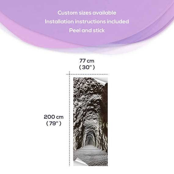 Cave Trail Door Sticker Peel and Stick Door Decal Self - Etsy