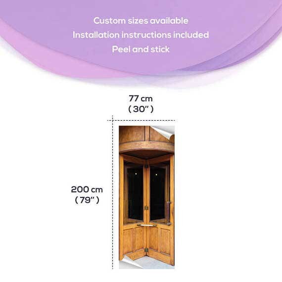 Revolving Door Mural, Peel and Stick Vinyl Door Sticker - Etsy