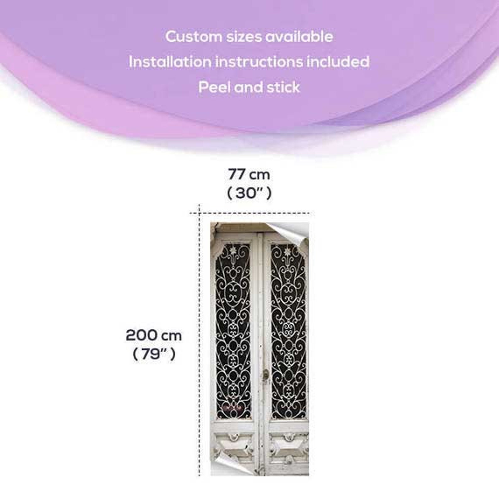 Rustic Door Decal Peel and Stick Vinyl Door Sticker - Etsy Canada