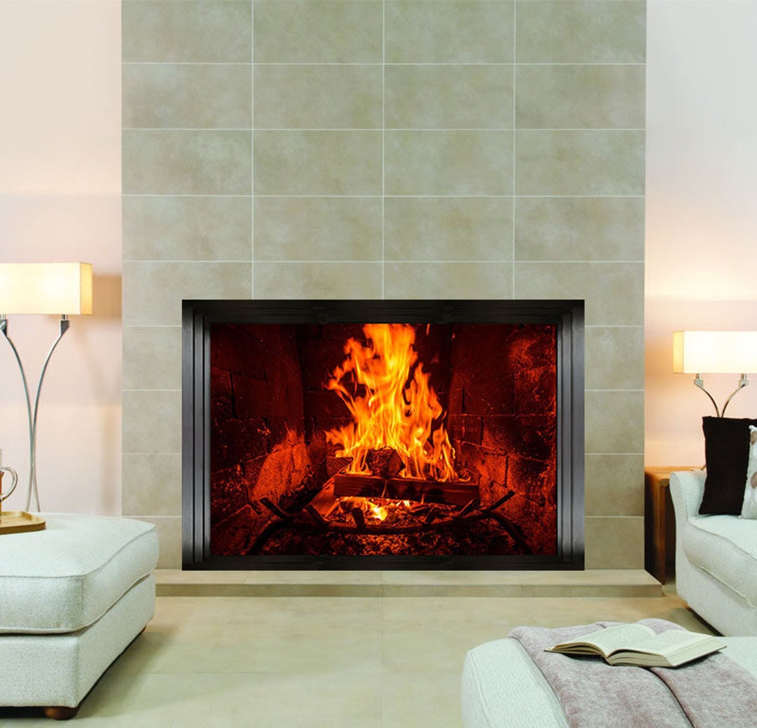 Peel and Stick Fireplace Wall Sticker: Customizable Fireplace Decor - Etsy