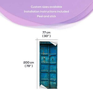 Retro Door Wrap, PEEL AND STICK, Vintage Door Sticker, Rustic Door ...