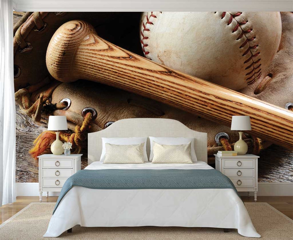 Baseball Wall Decal Wall Mural Baseball Sport Wall Decal - Etsy