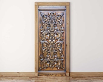 Vintage WOODEN DOOR Sticker Peel and Stick Door Decal - Etsy