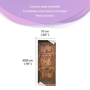 Vintage Door Decal, Peel and Stick, Vinyl Door Sticker, Self-adhesive ...
