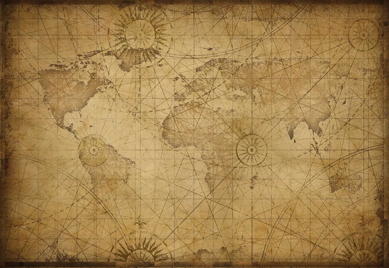 Vintage World Map Wall Mural: Rustic Peel and Stick Wallpaper - Etsy