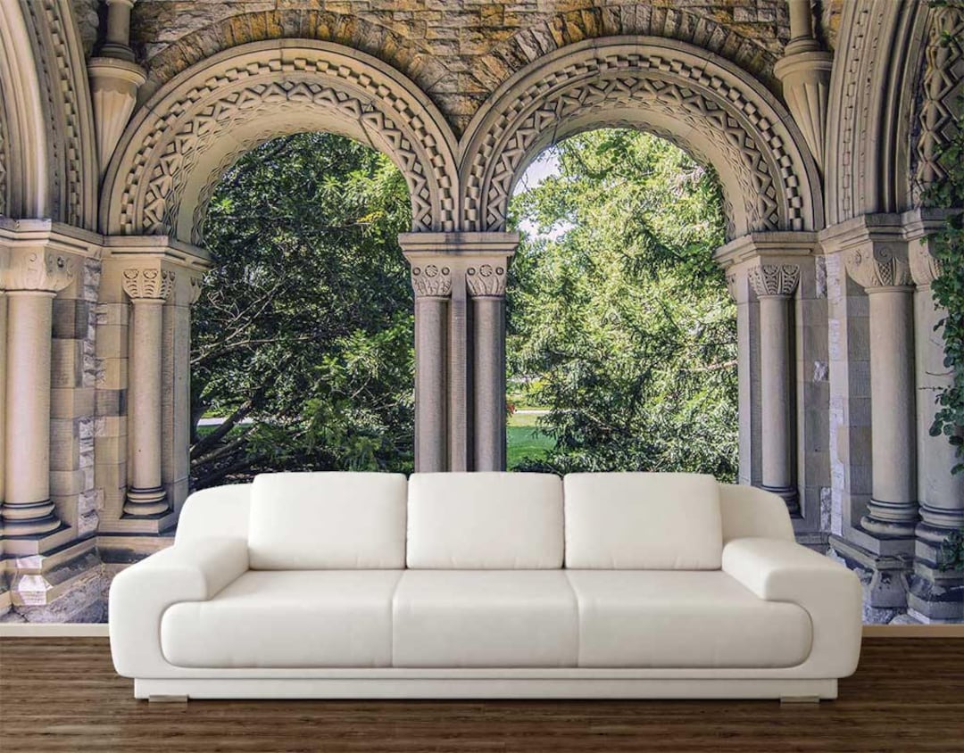 WALL ARCH DECAL, Wall Arch Sticker, Arch Wall Decal, Garden Vinyl ...