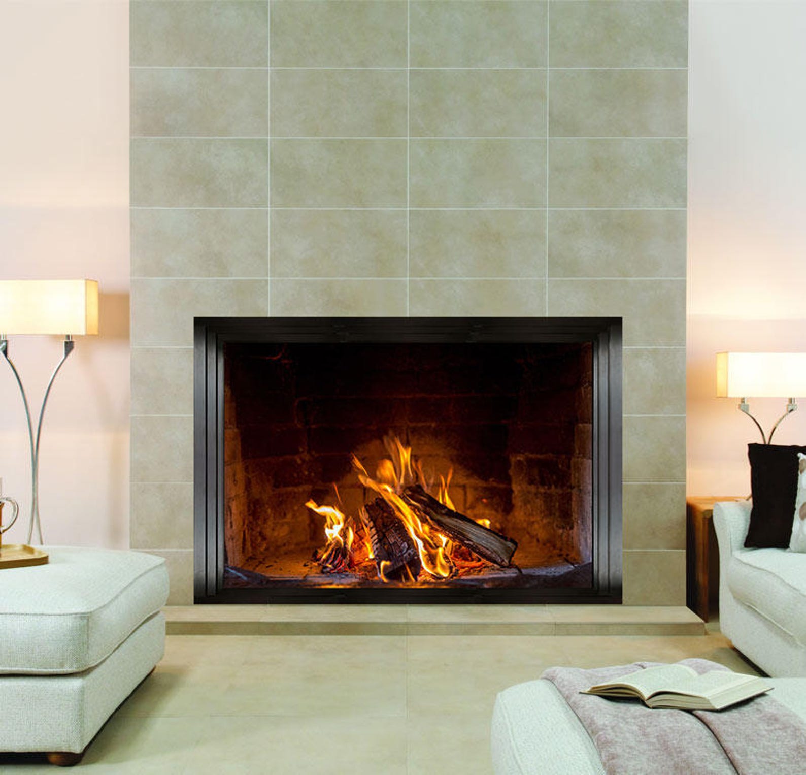 Fireplace Wall Sticker, Wall Mural, Wall Covering, Wall Decal, Wall Art ...