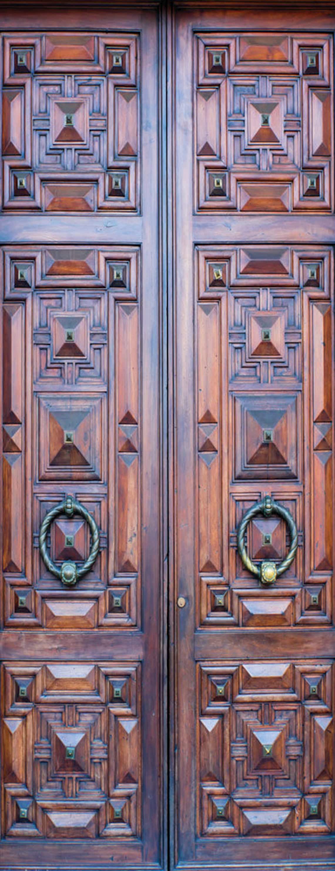 Retro Door Decal Peel and Stick Vinyl Door Sticker | Etsy