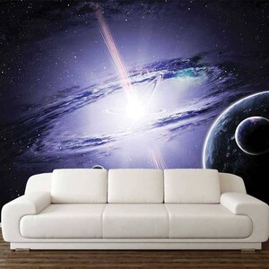 Cosmos Wall Decoration, PURPLE SPACE CEILING Décor, Self-adhesive ...