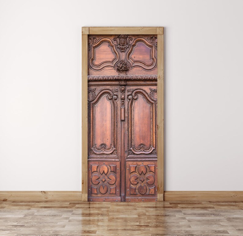 Vintage Door Decal Rustic Door Mural Peel and Stick VINYL - Etsy