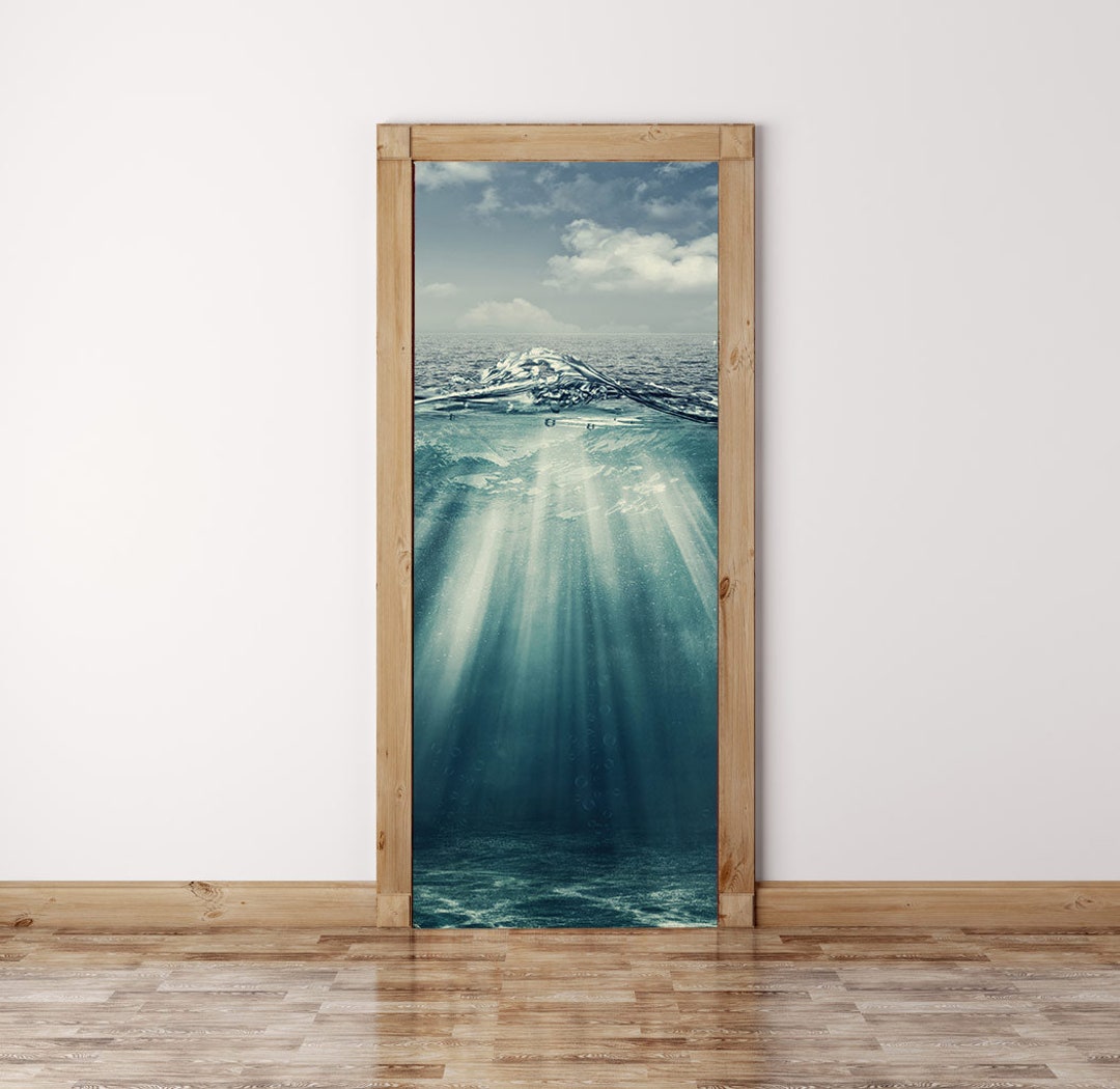 Underwater Art, Underwater Decor, UNDERWATER DOOR MURAL, Peel and Stick ...