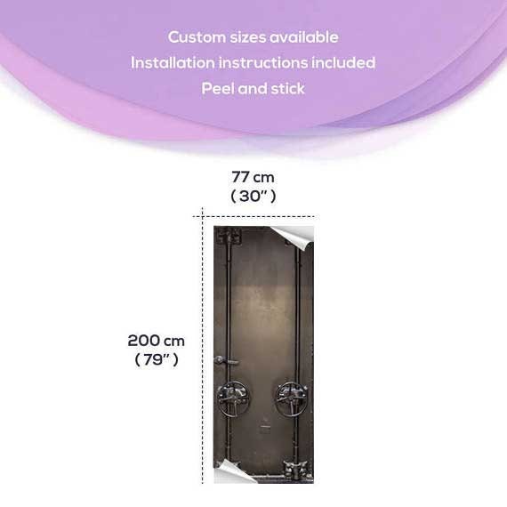 Vintage Metal Door Sticker Self Adhesive Vinyl Peel and - Etsy