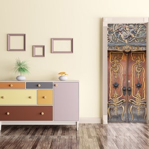 RUSTIC HOME DECOR, Vintage Door Decal, Vinyl Door Sticker, Peel and ...