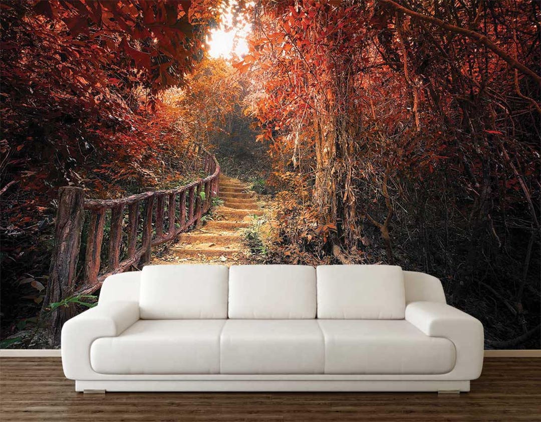 Nature Wall Art, FOREST WALL COVERING, Nature Wall Decor, Forest ...