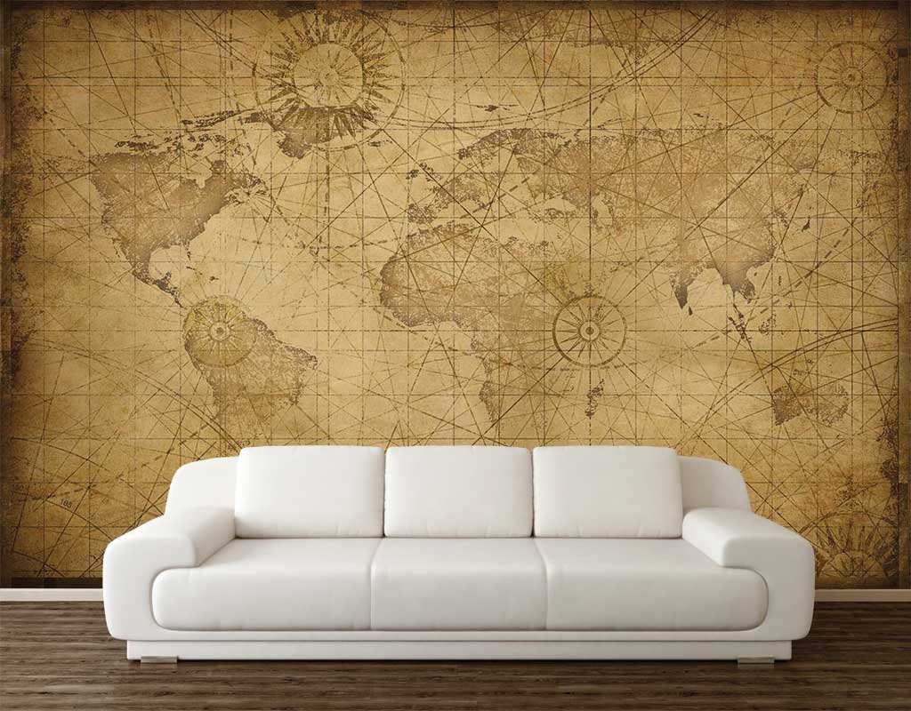 OLD MAP of the World Vintage Map Wall Decor Rustic Wall Art - Etsy UK
