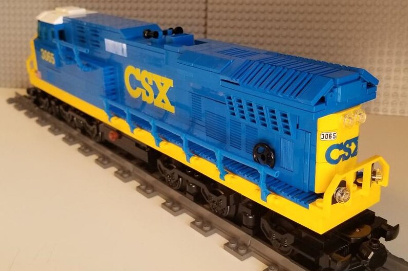 Custom Lego Train CSX ES44ac Blue | Etsy