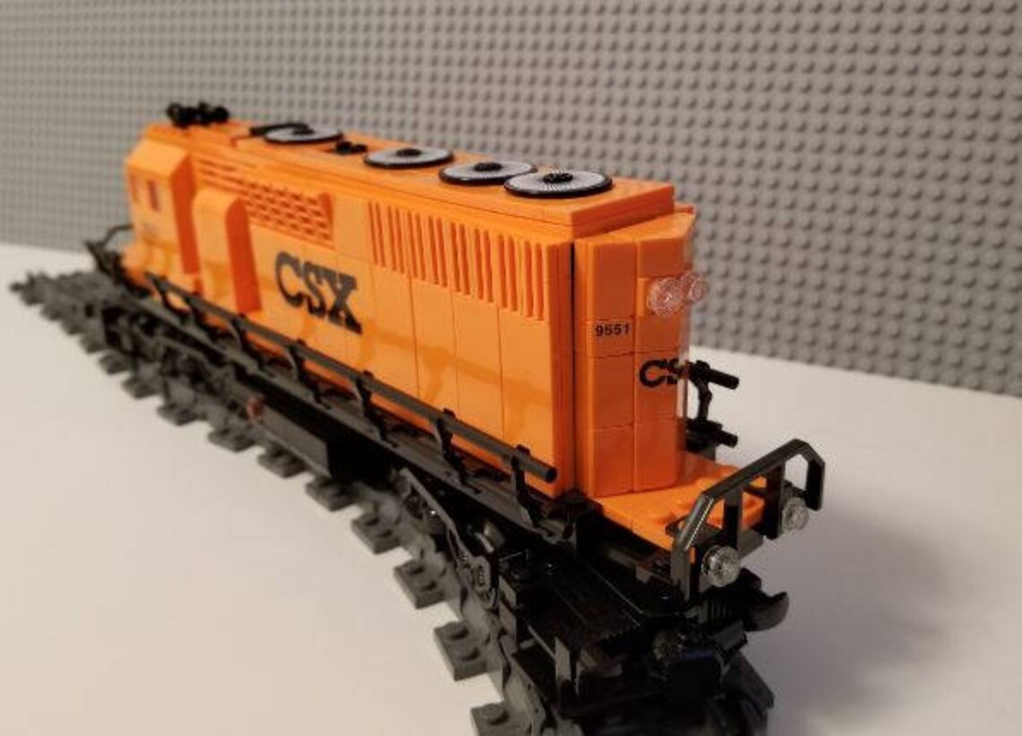 Custom Lego Train CSX Maintenance Engine GP40 | Etsy