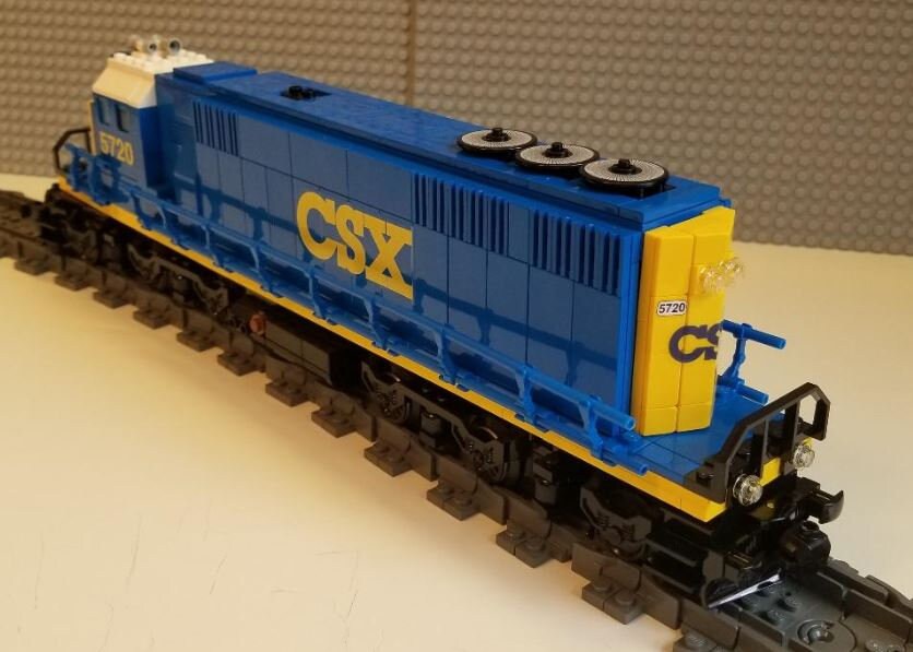 Custom Lego Train CSX SD60 all blue | Etsy