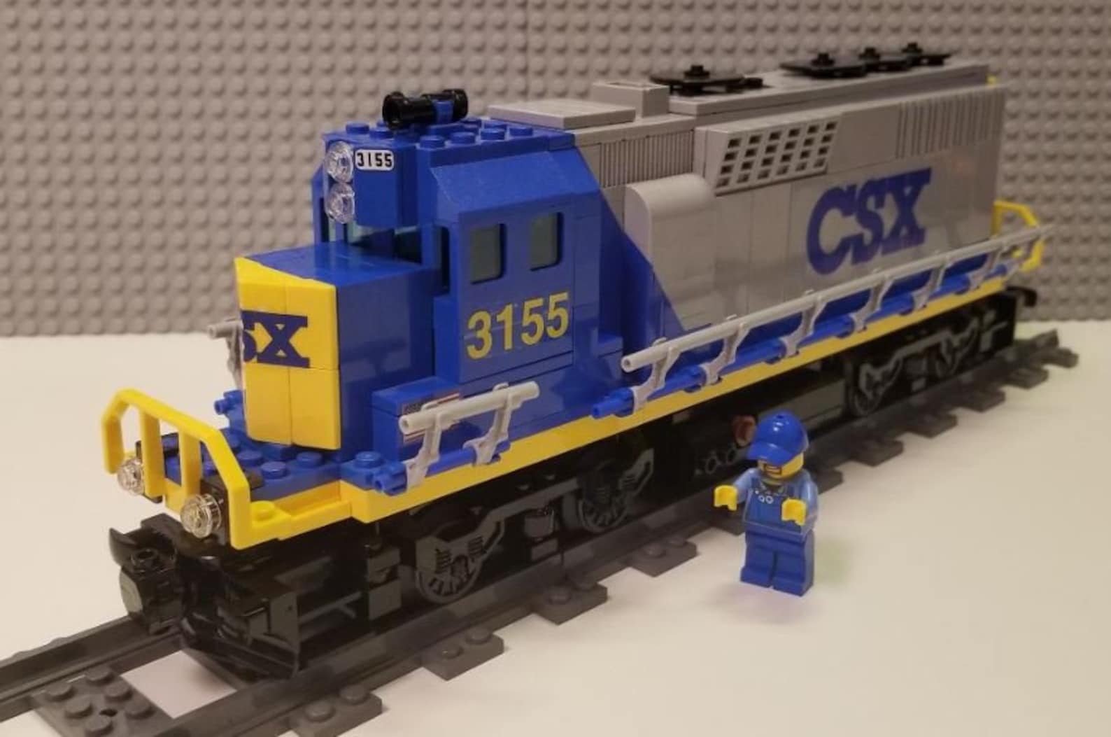 Custom Lego Train CSX Blue/Grey gp40 | Etsy