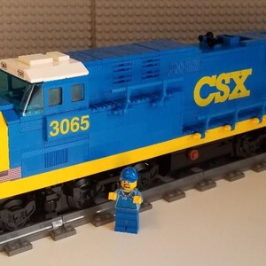 Custom Lego Train CSX ES44ac Blue | Etsy