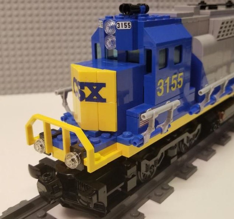 Custom Lego Train CSX Blue/Grey gp40 | Etsy
