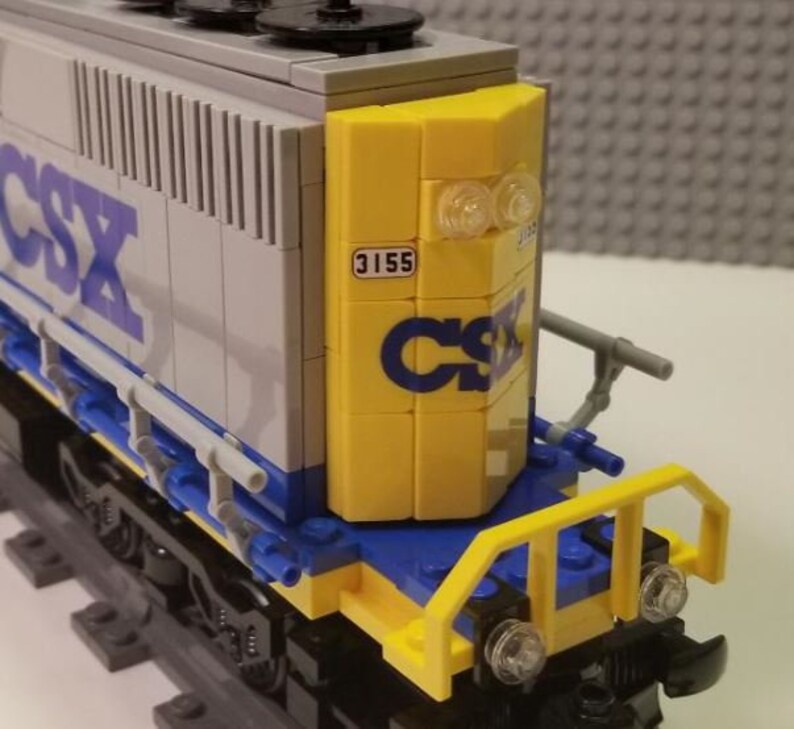 Custom Lego Train CSX Blue/Grey gp40 | Etsy