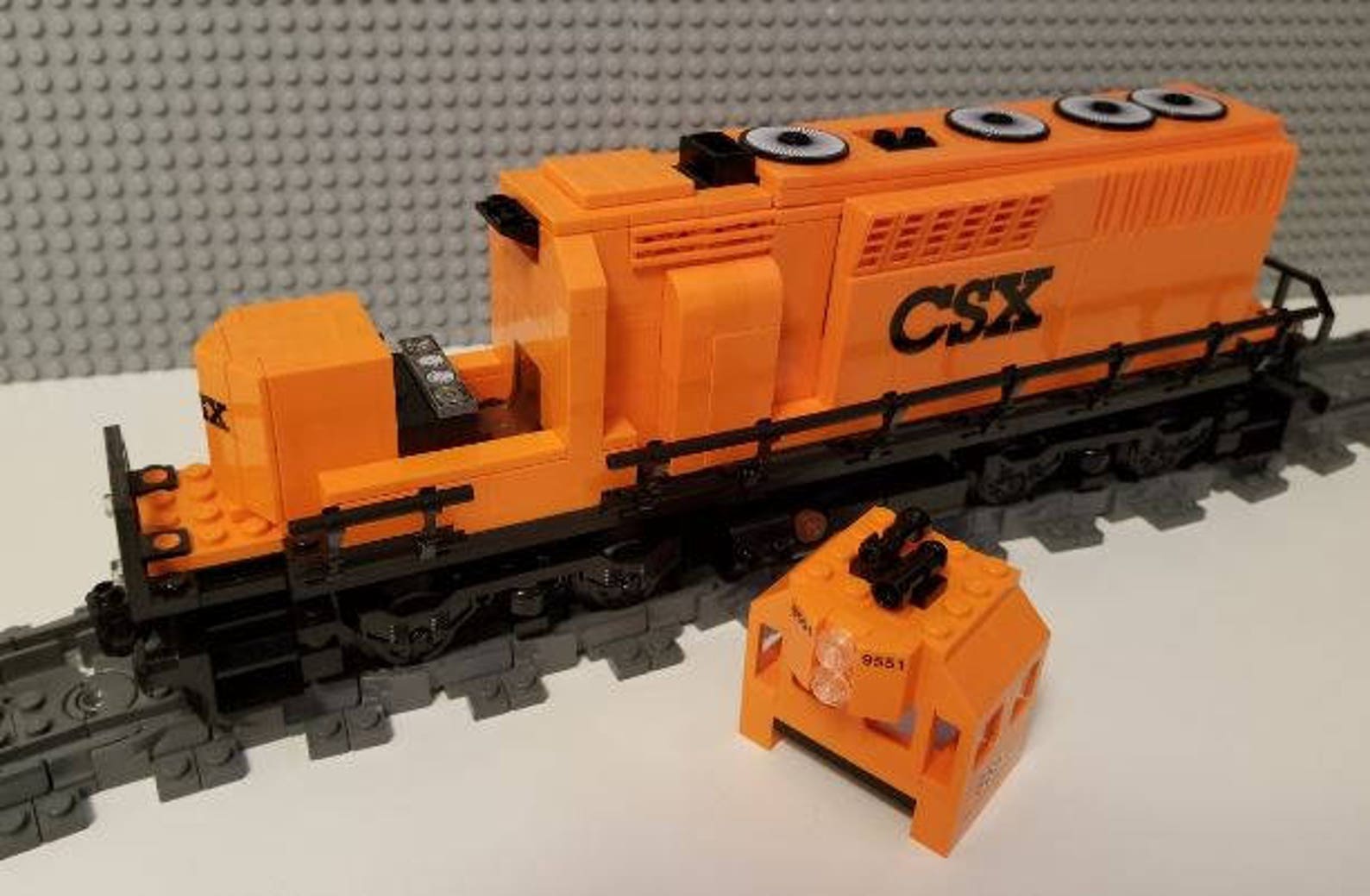 Custom Lego Train CSX Maintenance Engine GP40 | Etsy