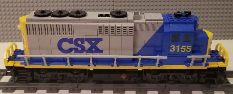 Custom Lego Train CSX Blue/Grey gp40 | Etsy