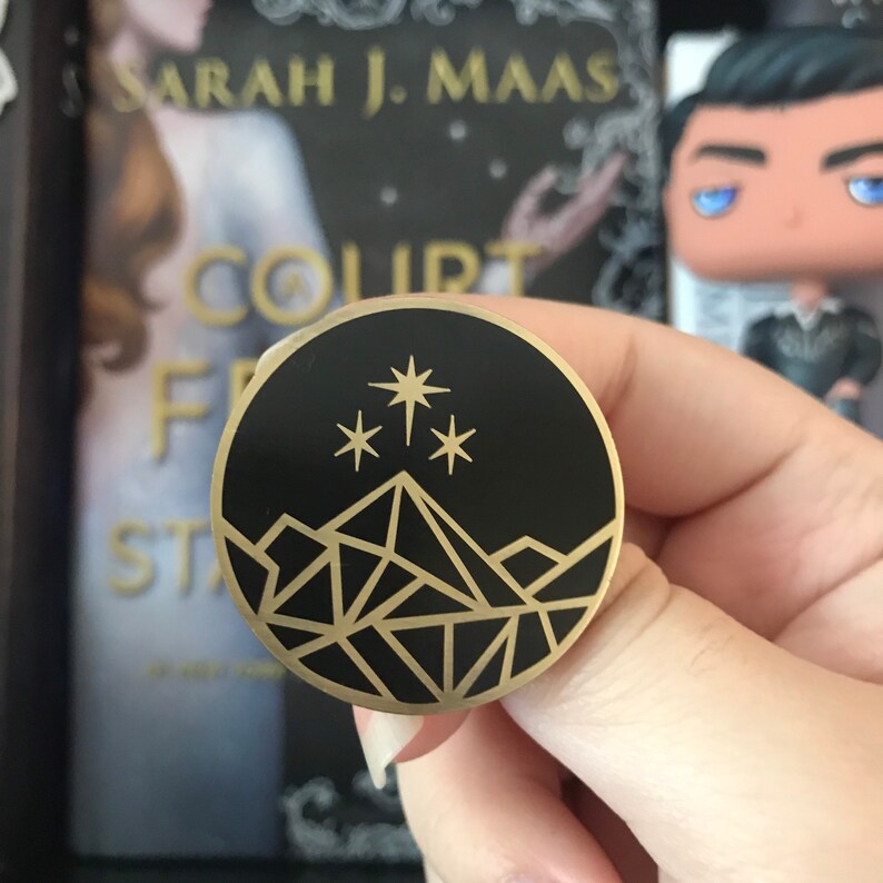 ACOTAR Night Court Black & Gold Enamel Pin ACOTAR Enamel - Etsy