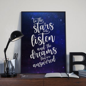 ACOMAF Print, to the Stars Who Listen, Feysand, Rhysand Quote, A Court ...