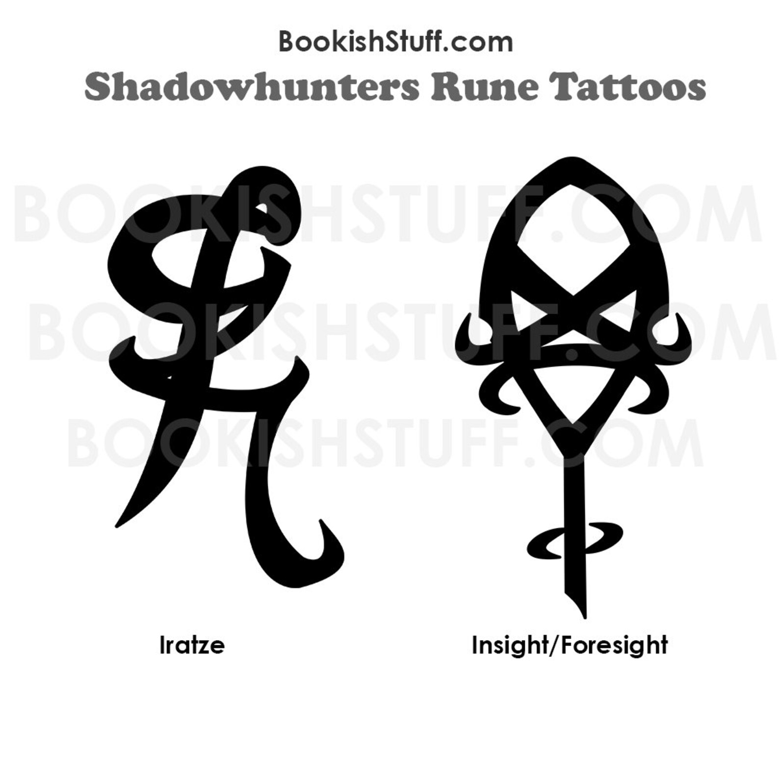 LARGE Shadowhunter Runes Tattoos Temporary Tattoo | Etsy