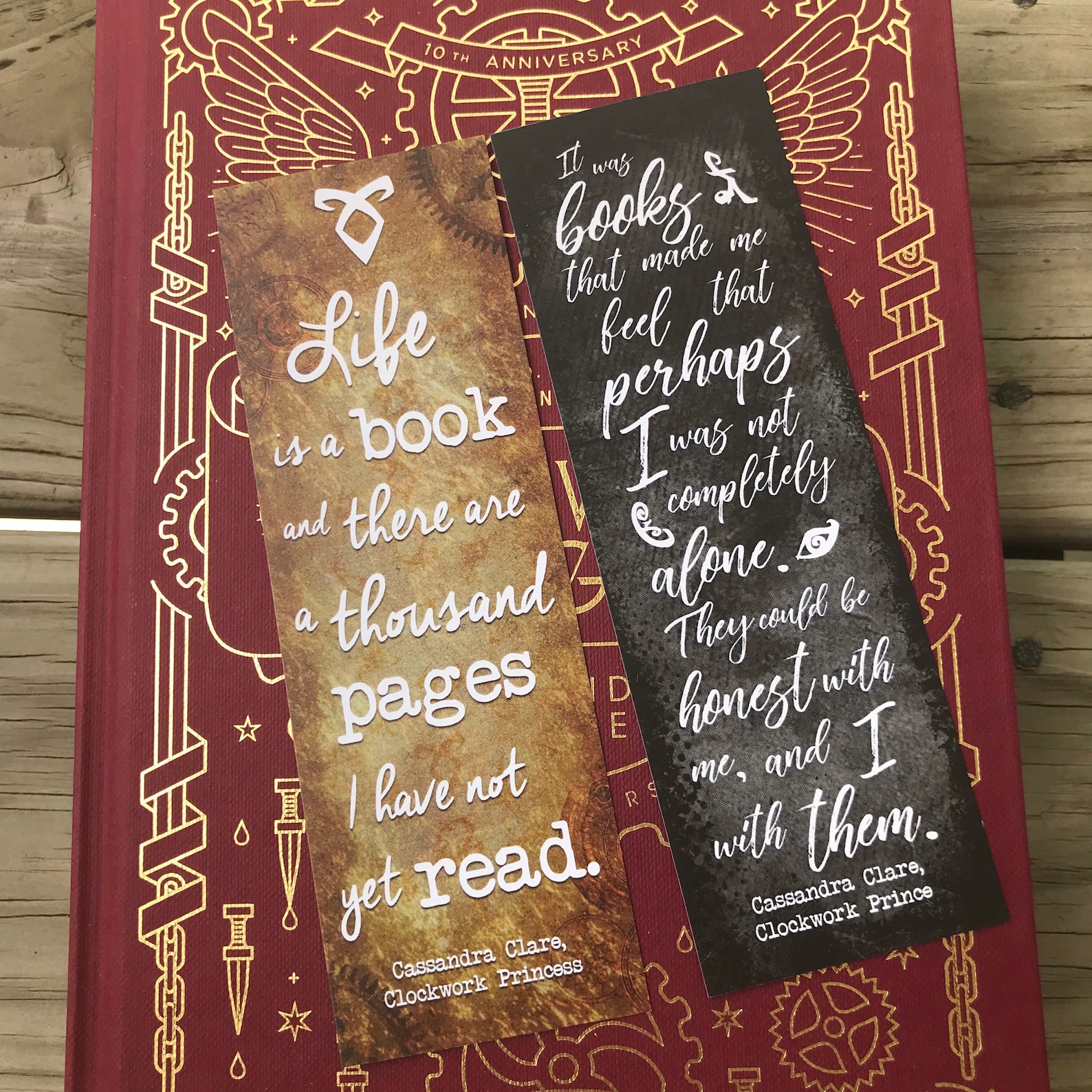Will and Tessa Infernal Devices Bookmark Cassie Clare Quotes | Etsy