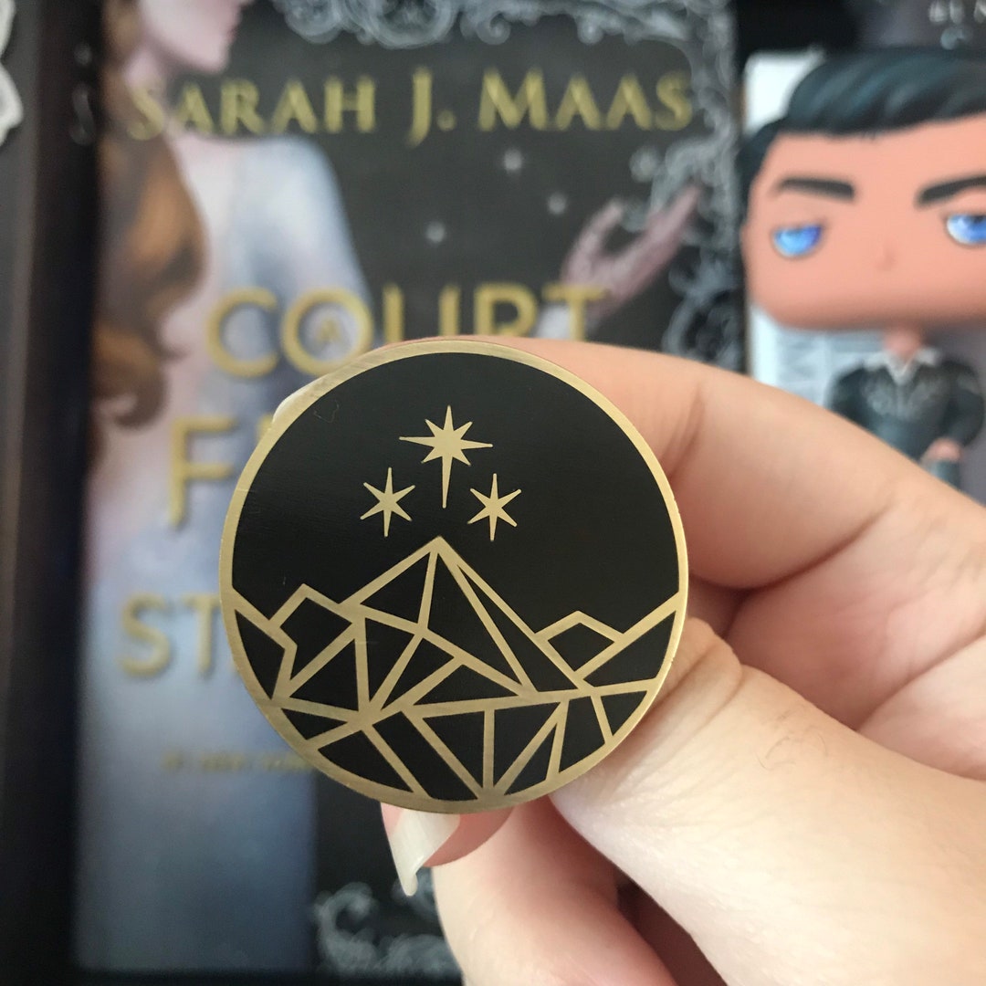 ACOTAR Night Court Black & Gold Enamel Pin, ACOTAR Enamel Pins, ACOTAR ...