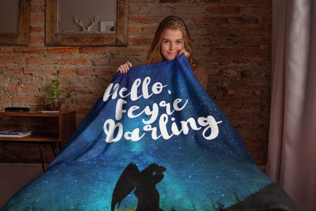 ACOTAR Hello Feyre Darling Blanket, A Court of Thorns and Roses ...