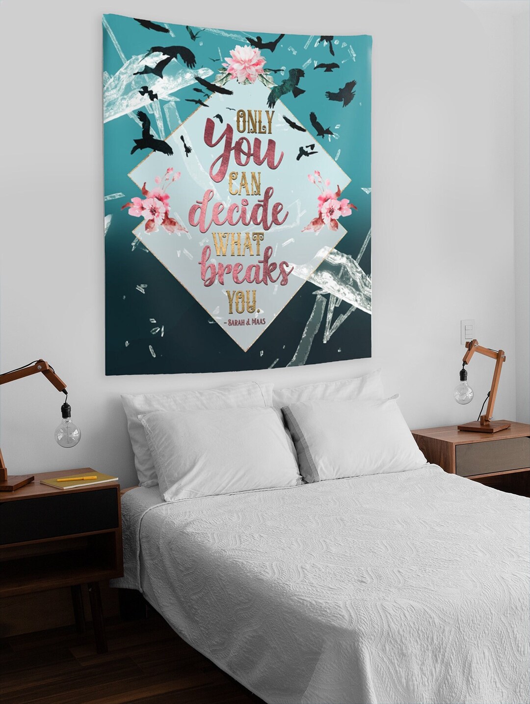 ACOTAR Wall Art Tapestry, Feyre Archeron ACOTAR Suriel, Acotar Quotes ...