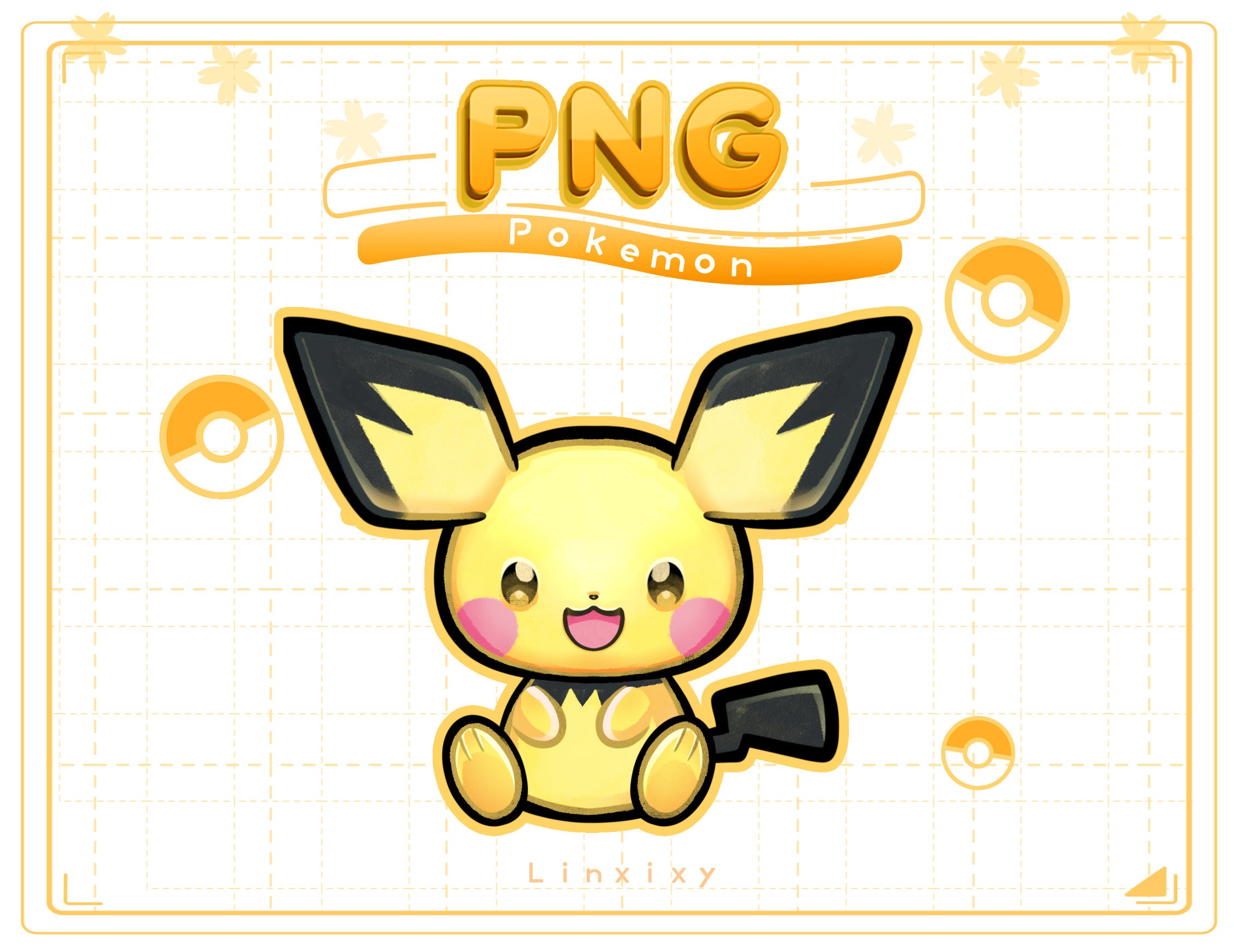 Pngtuber | Reactive Image | Pichu Pokemon Stream 4 Files for OBS ...
