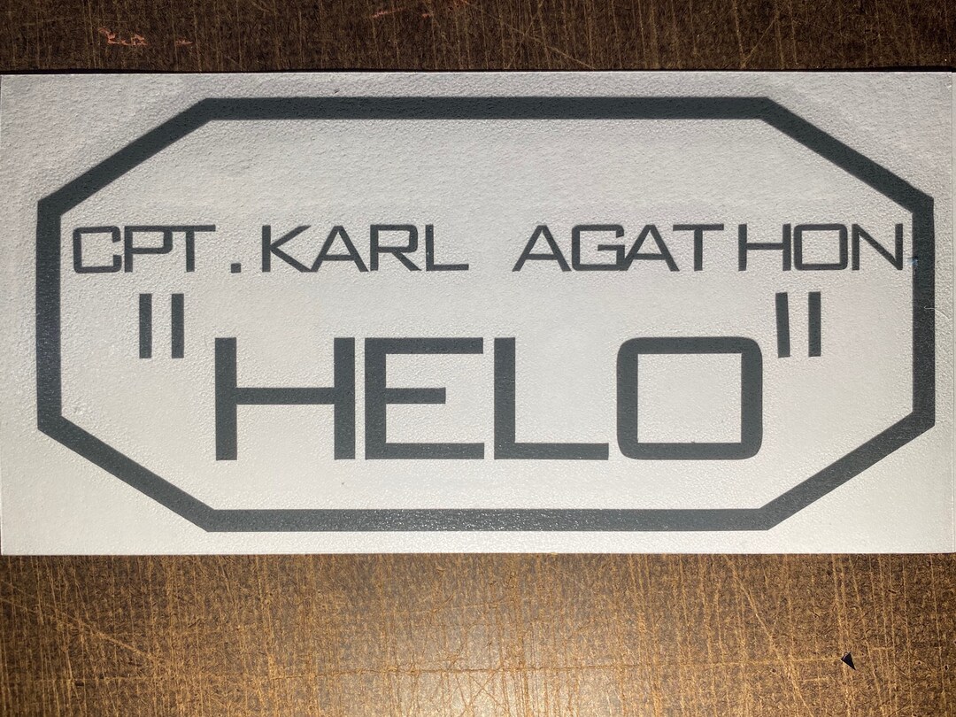 Captain Karl helo Agathon Call Sign Decal - Etsy