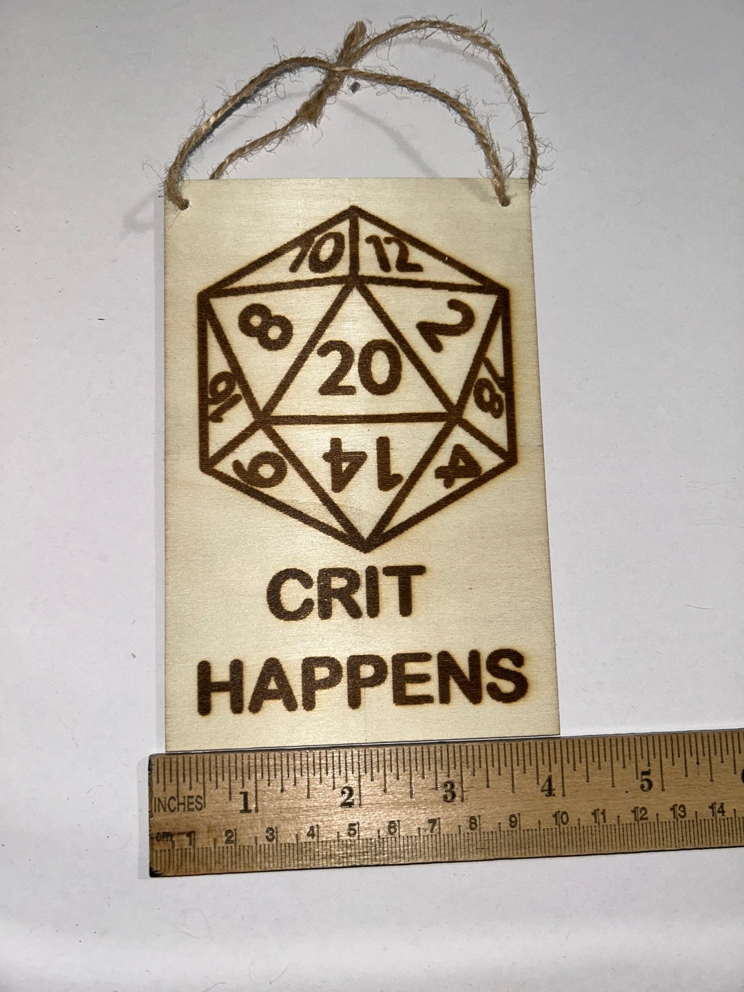 Crit Happens D20 Laser Engraved Sign - Etsy