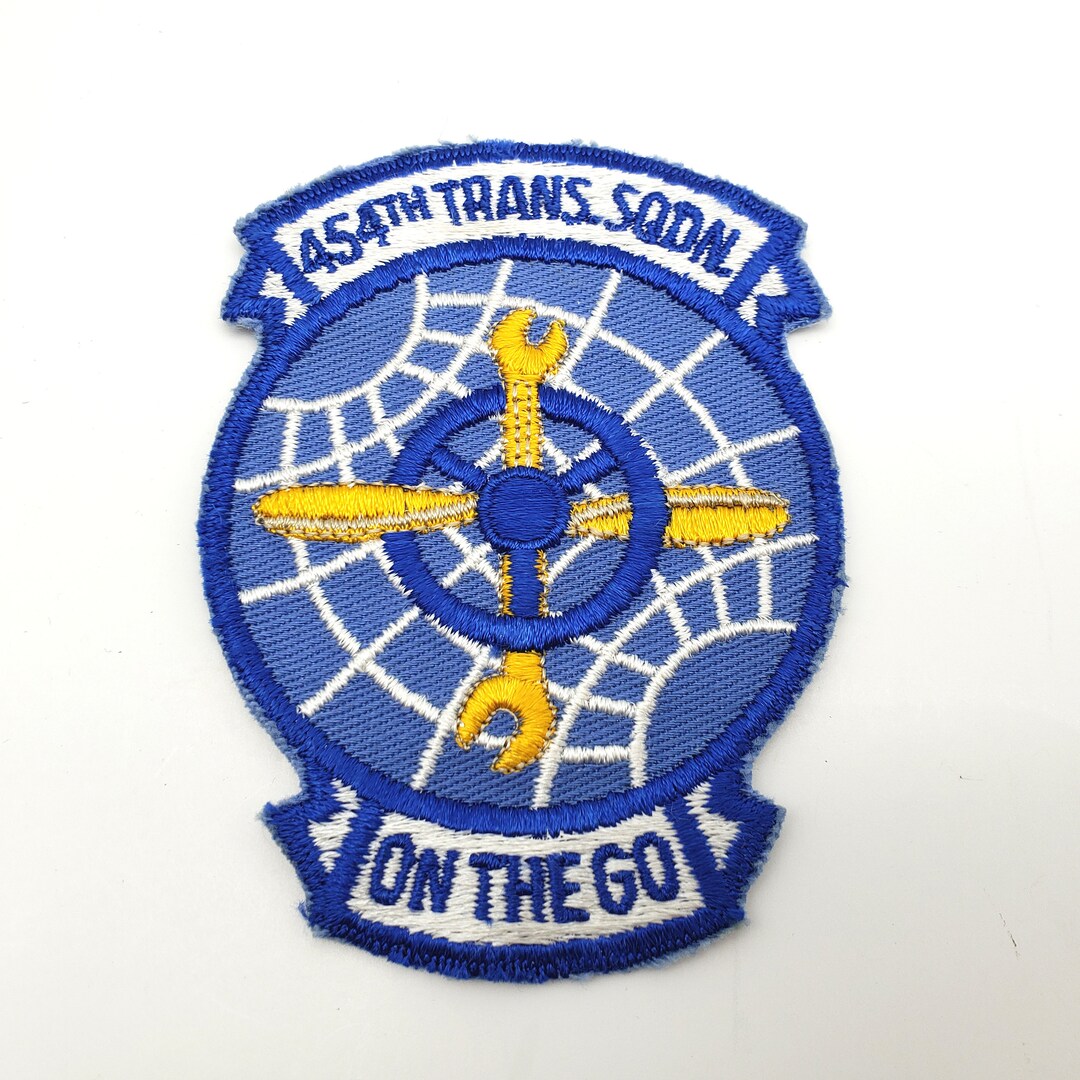 Vintage US Air Force Patch 454th Trans Squadron on the Go - Etsy UK